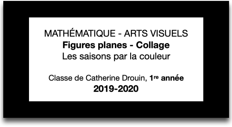 MATHÉMATIQUE – ARTS VISUELS / Figures planes – Collage – 1er cycle du ...